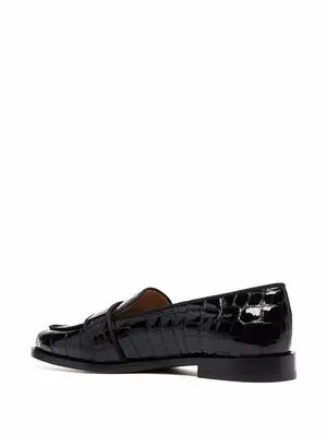 AQUAZZURA Martin Snakeskin Loafers