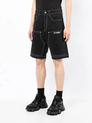 MISBHV Contrast-stitched Straight-leg Shorts