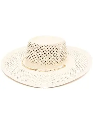 VAN PALMA Perforated Sun Hat - Neutrals