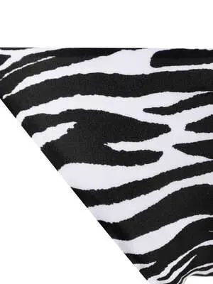 Attico Zebra-print Asymmetric Bikini