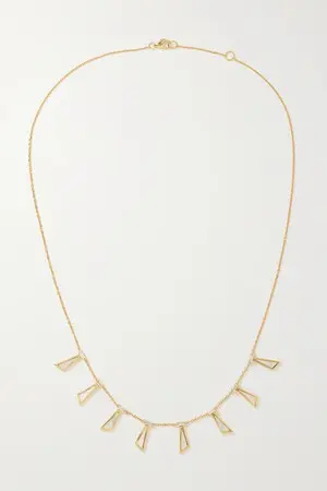 L’ATELIER NAWBAR The Dance 18-karat Mother-of-pearl And Diamond Choker