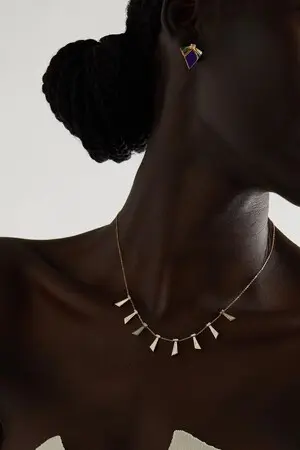 L’ATELIER NAWBAR The Dance 18-karat Mother-of-pearl And Diamond Choker