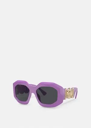 Versace Maxi Medusa Biggie Squared Sunglasses Lilac
