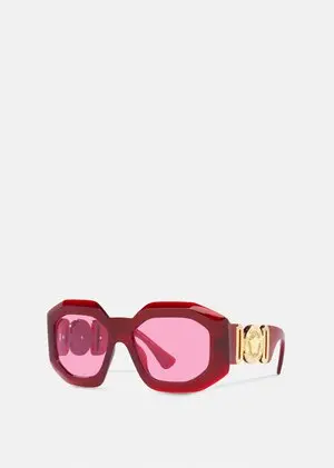 Versace Maxi Medusa Biggie Squared Sunglasses Red