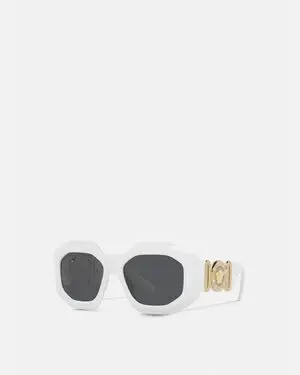 Versace Maxi Medusa Biggie Squared Sunglasses White