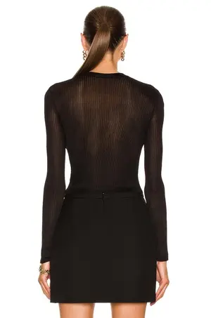 Saint Laurent Long Sleeve Top - Noir