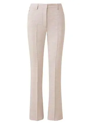 Akris Women's Ferry Pleated Pebble Crepe Pants - Black  - Oat