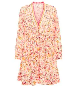 Poupette St Barth Ola Floral Rayon Georgette Minidress - Multicoloured