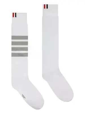 Thom Browne Striped Mid-calf Socks - White