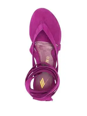 Attico Ankle-strap Flat Sandals - Purple