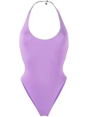 Attico Halterneck Swimsuit - Purple