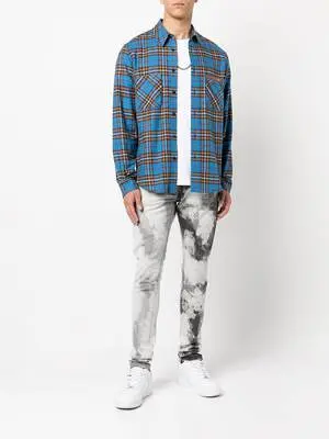 PURPLE BRAND Bleached Slim-cut Jeans