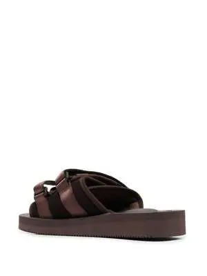 Suicoke Open-toe Touch-strap Sandals - Brown