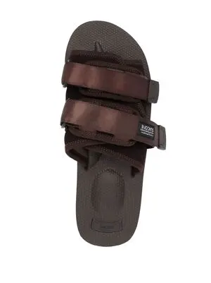 Suicoke Open-toe Touch-strap Sandals - Brown