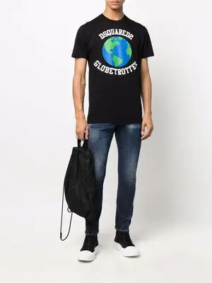 Dsquared2 Globetrotter Logo-print T-shirt