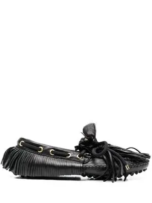 13 09 SR Fringed-leather Loafers - Black