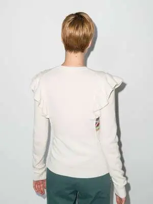 Chloé Ruffled Cut-out Jumper