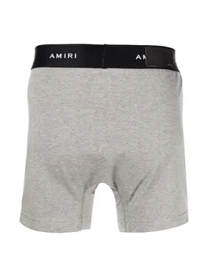 Amiri Logo-waist Cotton Boxer Shorts
