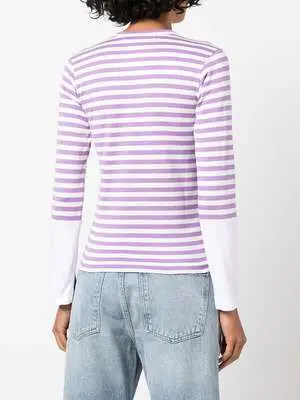 Play Comme Des Garcon Heart-patch T-shirt - Purple