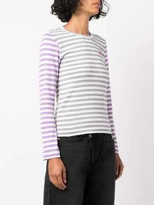 Play Comme Des Garcon Heart Patch T-shirt - Grey