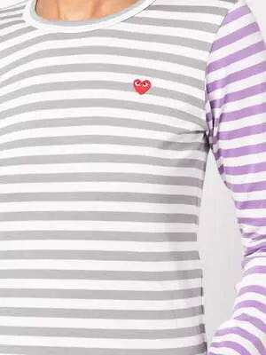 Play Comme Des Garcon Heart Patch T-shirt - Grey