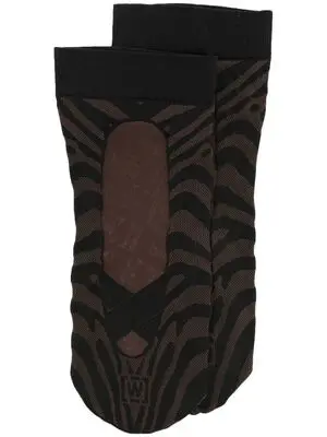 Wolford Xgcds Elegant Animalier Socks - Black