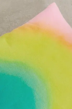THE ELDER STATESMAN Rainbow Spray Tie-dyed Cashmere Cushion