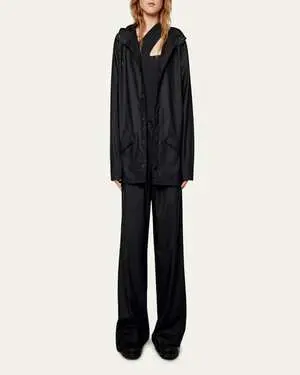 Rains Snap-front Hooded Rain Jacket