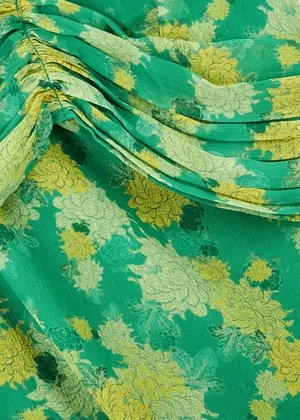 DE LA VALI Palmera Floral-print Chiffon Maxi Dress