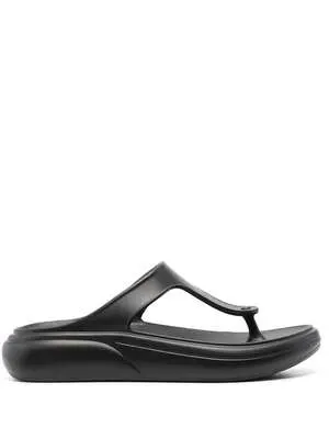 STUART WEITZMAN Open Toe Flip Flops - Black