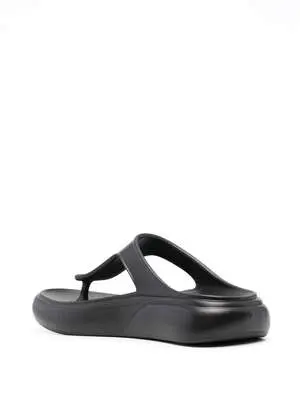 STUART WEITZMAN Open Toe Flip Flops - Black