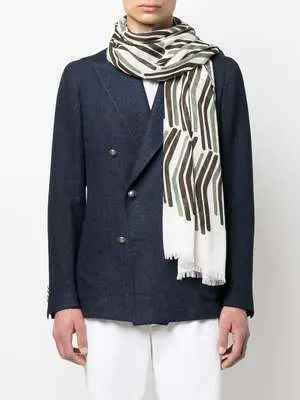 BARBA NAPOLI Geometric-print Scarf