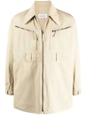 MAISON MARGIELA Zipped-up Sports Jacket - Neutrals