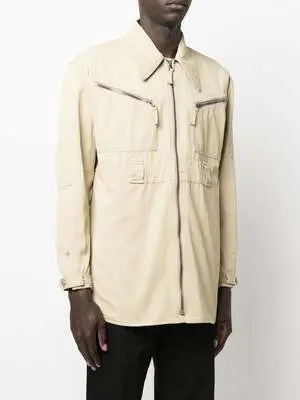 MAISON MARGIELA Zipped-up Sports Jacket - Neutrals