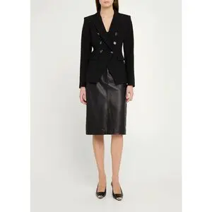 Veronica Beard Miller Double-breasted Dickey Jacket - Black