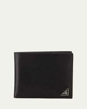 Prada Saffiano Bi-fold Wallet - Black