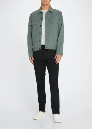 Theory Theory River Trucker Jacket Balsam Grn