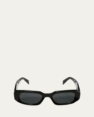 Prada Prada Rectangle Acetate Sunglasses Black