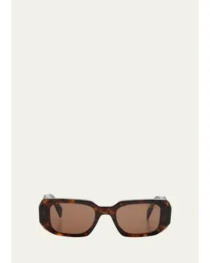 Prada Rectangle Acetate Sunglasses - Tortoise