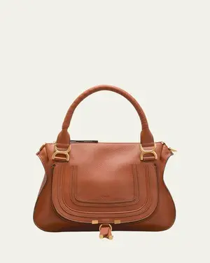 Chloé Marcie Satchel Bag - Tan