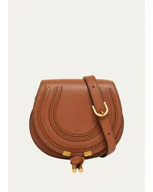 Chloé Chloe Marcie Small Crossbody Bag In Grained Calfskin Tan