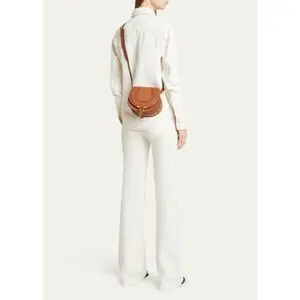 Chloé Marcie Small Crossbody Bag In Grained Calfskin - Tan