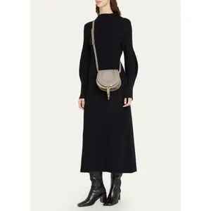 Chloé Marcie Small Crossbody Bag In Grained Calfskin - Tan