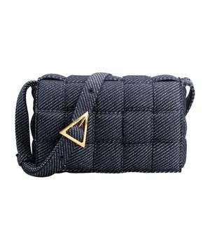 Bottega Veneta Cassette High Frequency Small Denim Crossbody Bag - Indigo