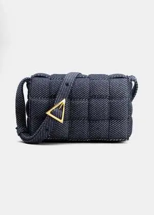 Bottega Veneta Cassette High Frequency Small Denim Crossbody Bag