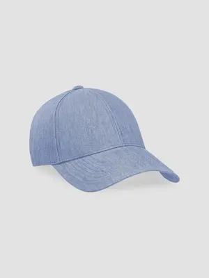 VARSITY HEADWEAR Linen Baseball Hat Azure Blue