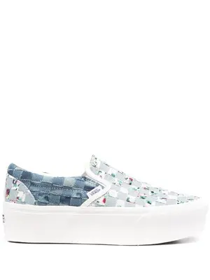 VANS Floral Interwoven Platform Sneakers