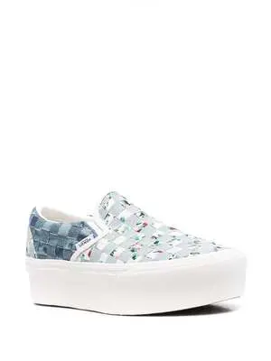 VANS Floral Interwoven Platform Sneakers
