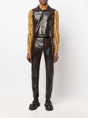 COURREGES Vinyl Trousers - Brown