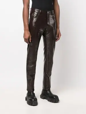 COURREGES Vinyl Trousers - Brown